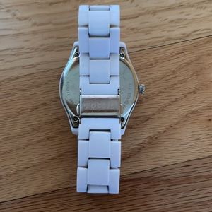 Fossil | Accessories | White Fossil Watch With Crystals | Poshmark